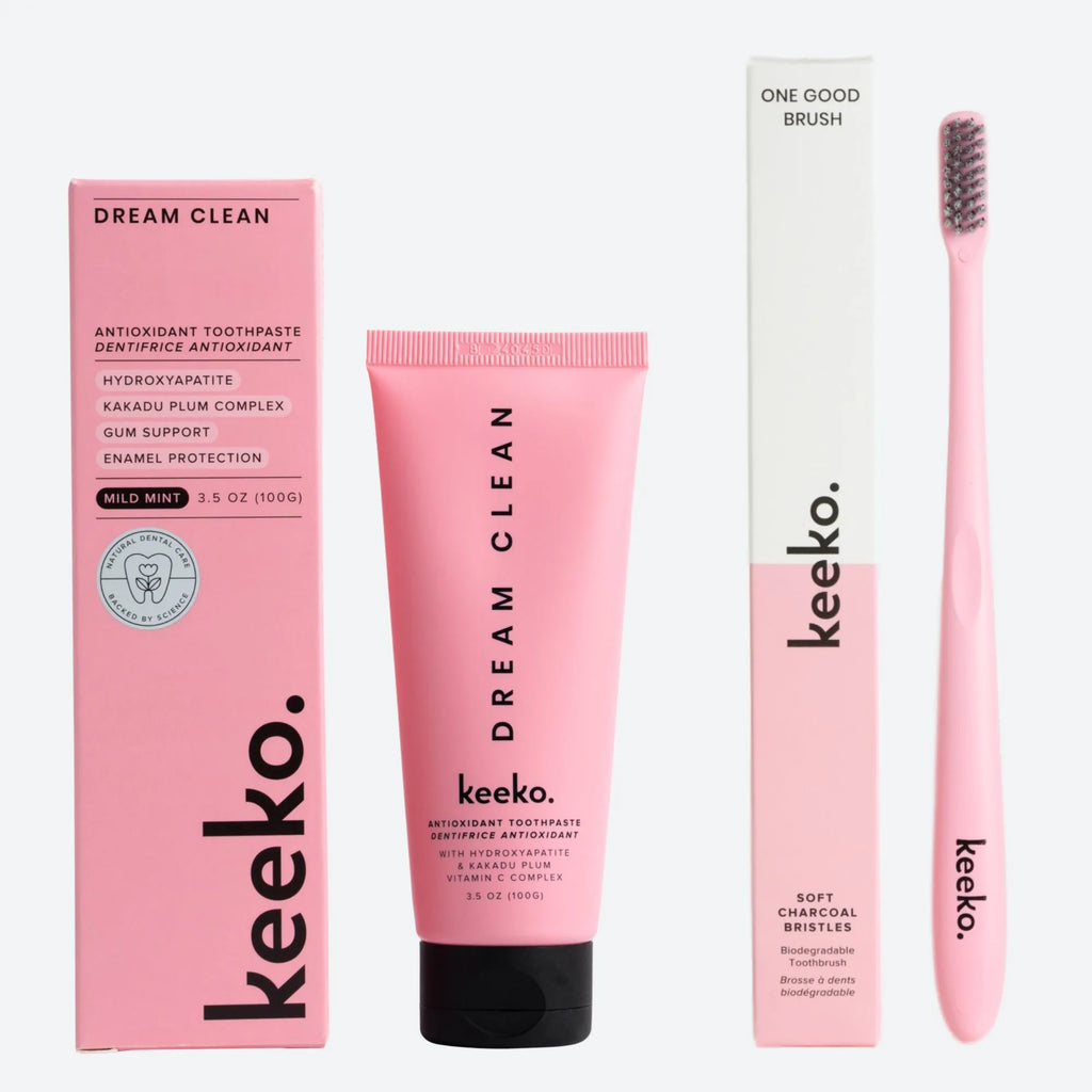 Keeko Oral Care - Antioxidant Toothpaste & Biodegradable Toothbrush Set
