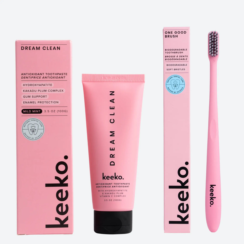 Keeko Oral Care - Antioxidant Toothpaste & Biodegradable Toothbrush Set